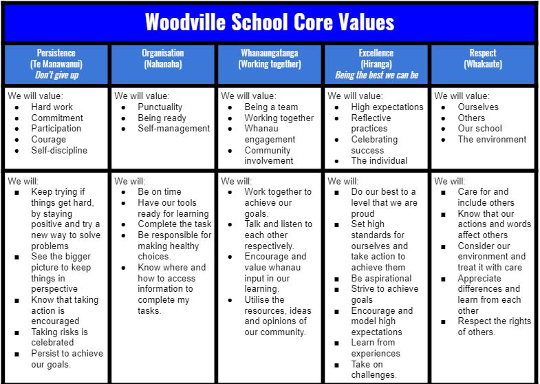 Vision and Values – Woodville School